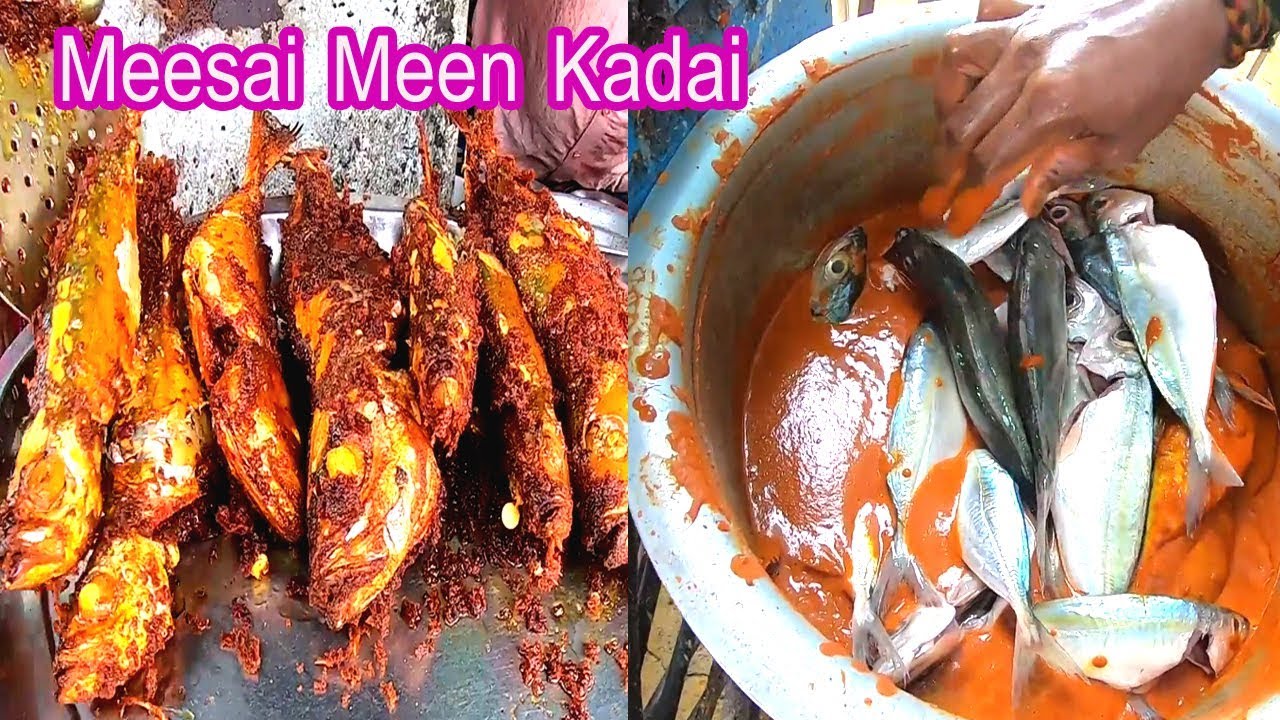 வறுத்த மீன் அளவில்லா சாப்பாடு கரி குழம்பு Meesai Fish Kadai ,T Nagar ...