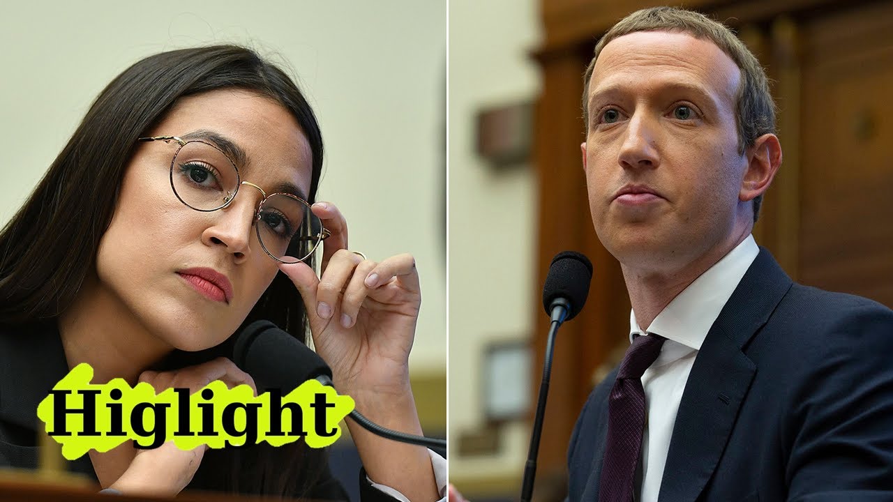 AOC (Alexandria Ocasio Cortez) GRILLS Facebook CEO Mark Zuckerberg ...