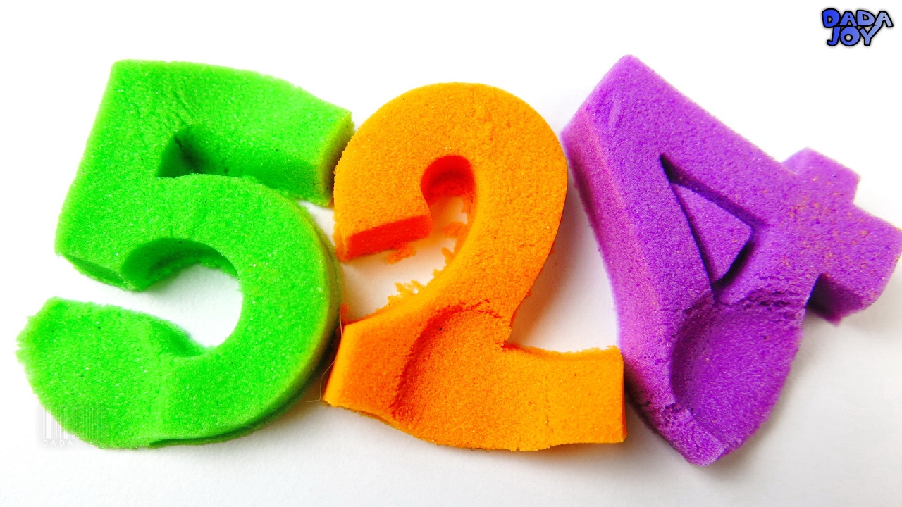Aprende a contar del 1al 10|Kinetic Sand Números|Contando los números ...