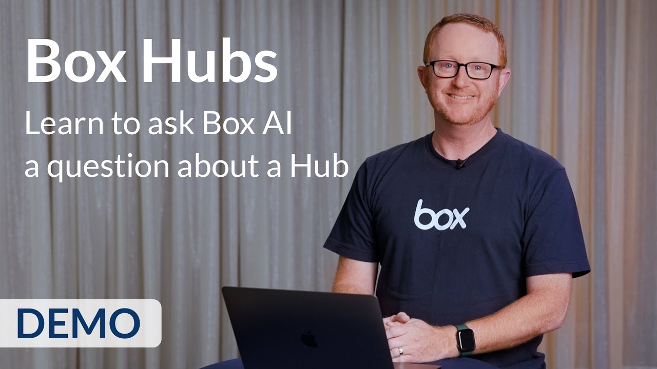 Learn how to use Box AI to ask a question about a Box Hub - YouTube