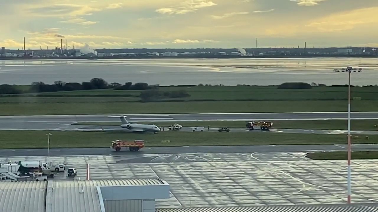 Runway of Liverpool Airport is closed after private jet skids off ...
