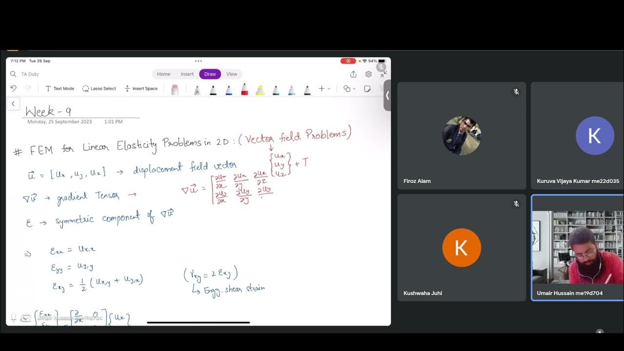 Finite Element Method: Variational Methods To Computer Programming: Week-9 Doubt Session - YouTube