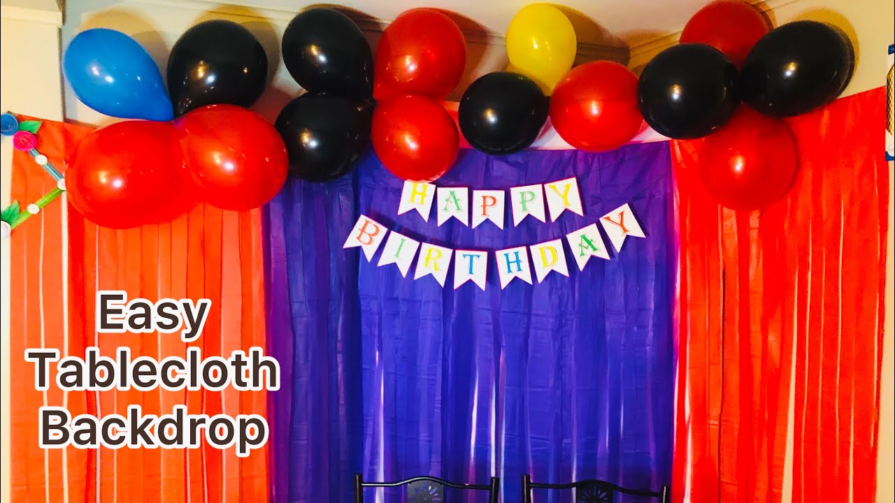 Easy DIY Fringe Birthday Backdrop / How to make a Birthday Backdroup ...