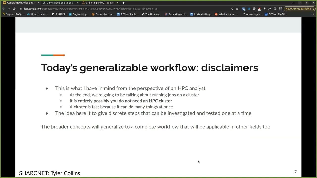 Generalized End to End Python and Neuroscience Workflows on a Compute ...