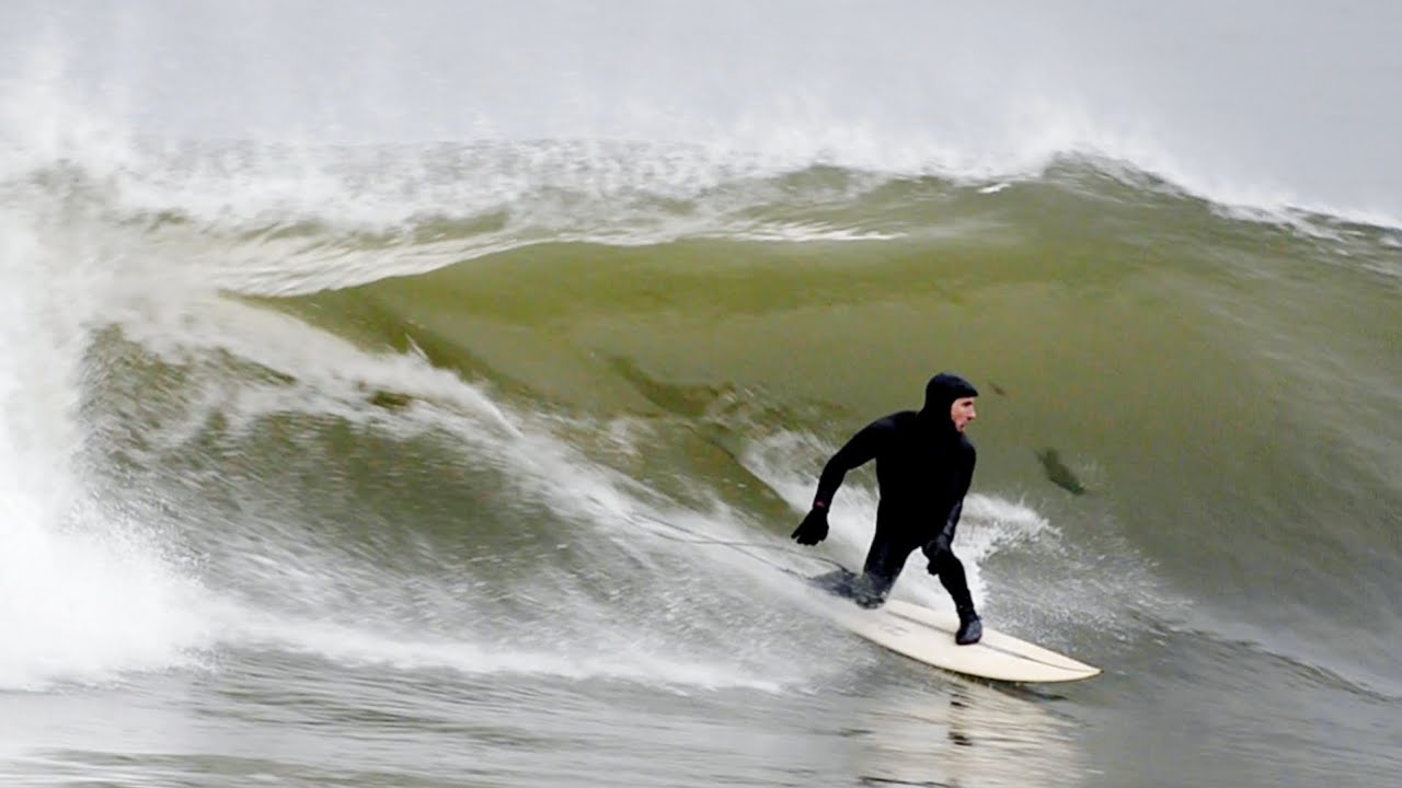 Very Fun Winter Surf Hits East Coast | Cold Water Surfing - YouTube