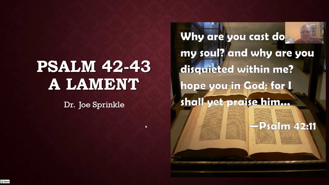 Psalms 42 43 A Lament YouTube