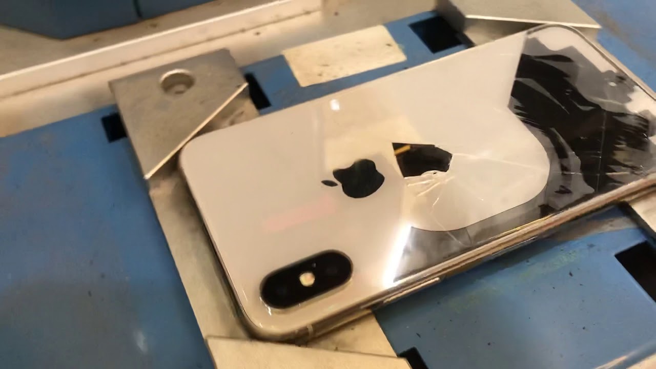 iPhone X back glass replac with Laser machine - YouTube