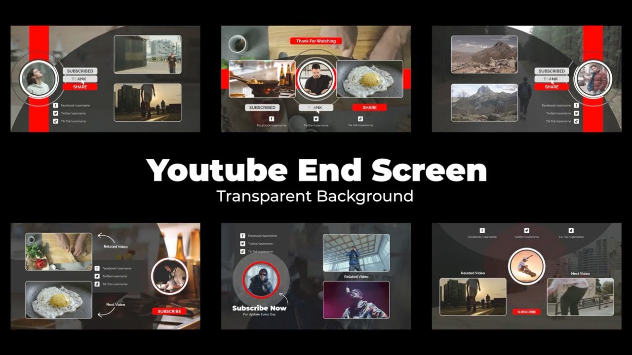 YouTube End Screen Design Animation - After Effects Template - YouTube