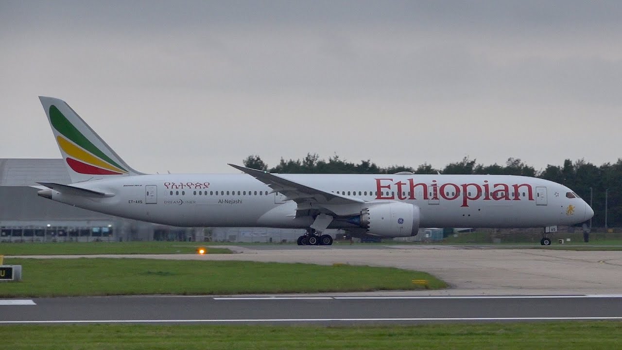 Ethiopian Airlines Boeing 787-9 ET-AXS ET729 Manchester To Addis Ababa ...