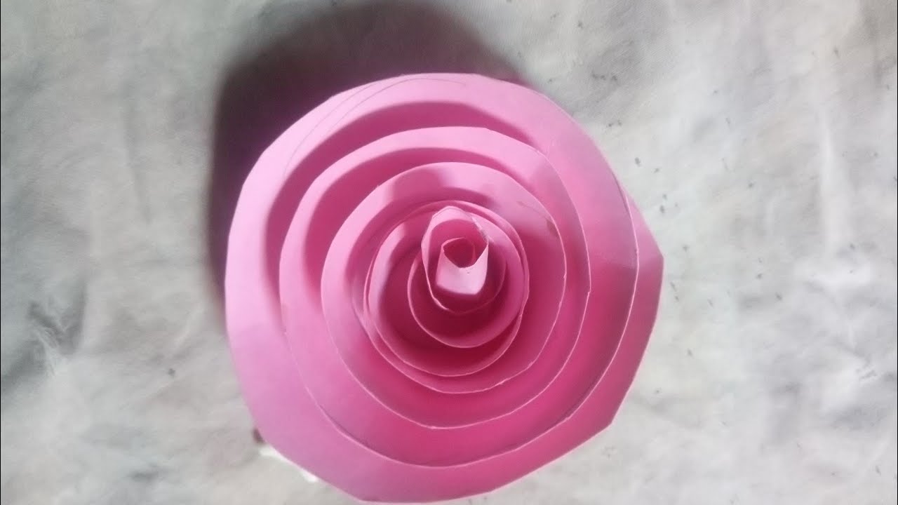paper rose making in Kannada/arts and crafts with Pallavi - YouTube