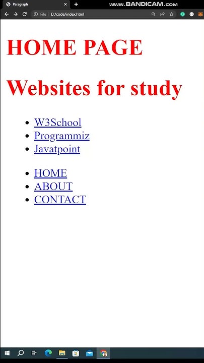 target attribute in html | open webpage in a new window - YouTube