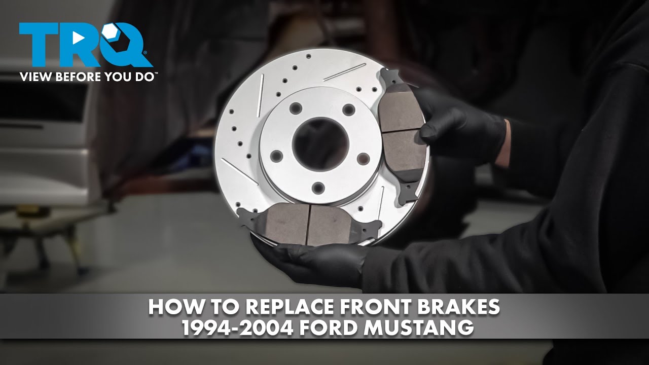 How to Replace Front Brakes 1994-2004 Ford Mustang - YouTube