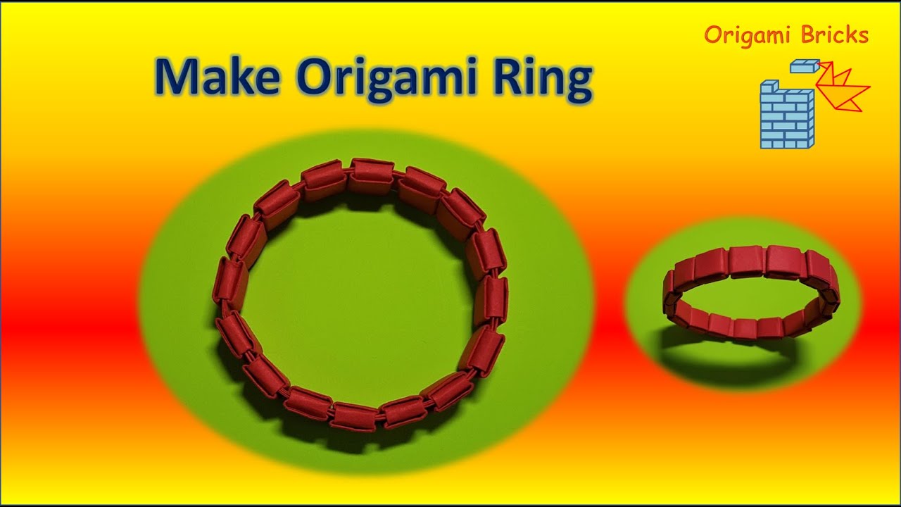 How to Make 3D Origami Circle Ring | Modular Origami | Brick and Tile ...