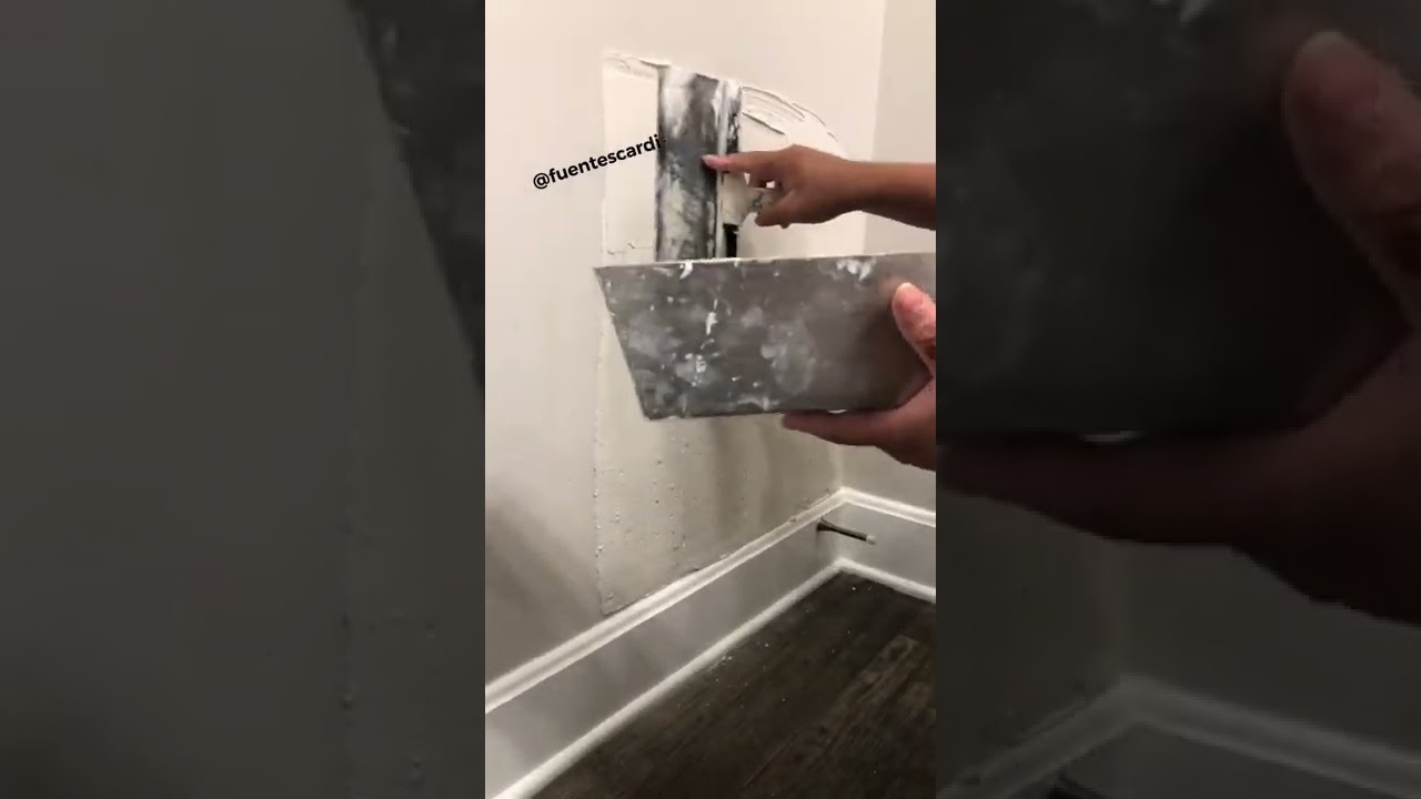 Cómo aplicar primera capa de masa, barro a reparación de Drywall # ...