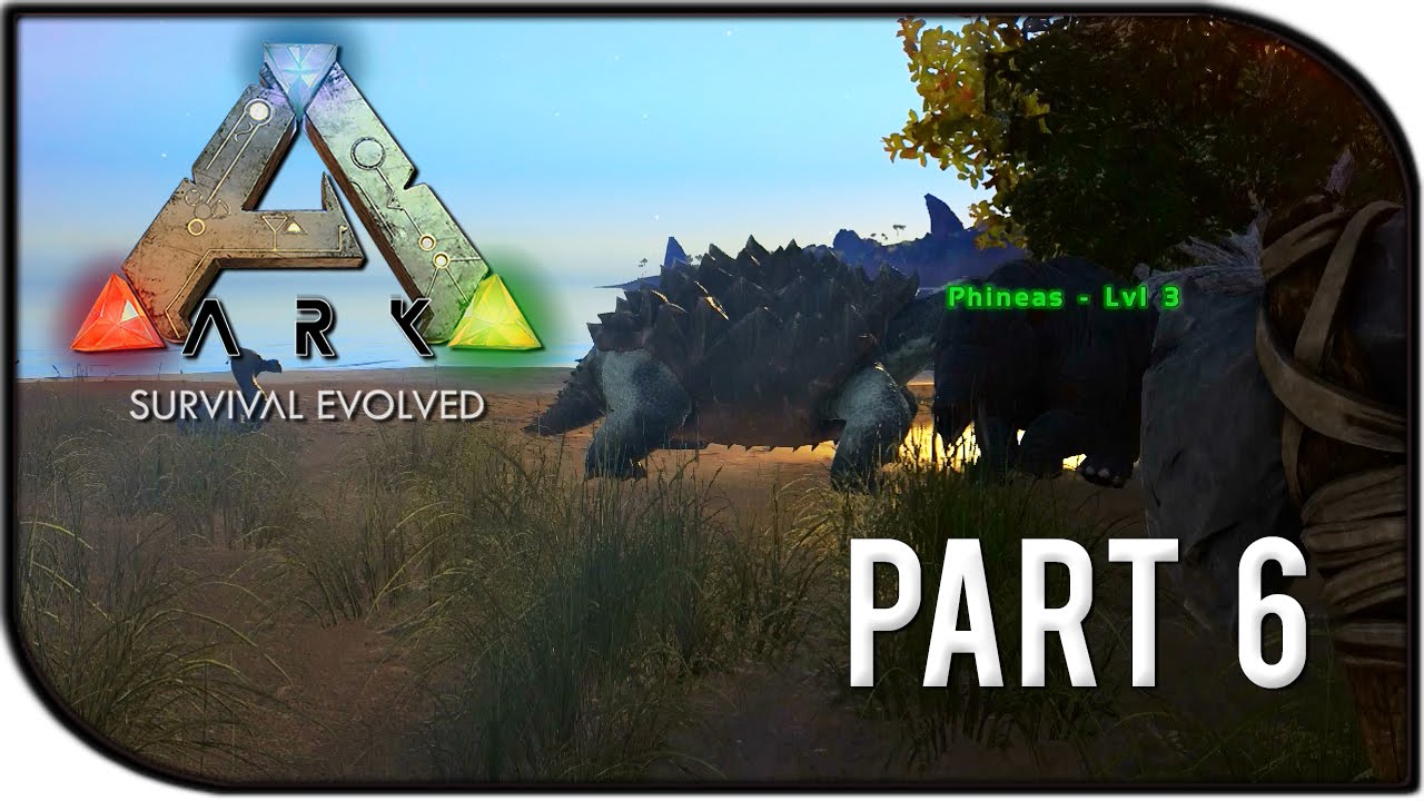 ARK: Survival Evolved Gameplay Part 6 - "Dinosaur Battles!" - YouTube