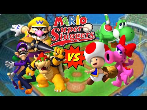 TEETH VS NO TEETH! Mario Super Sluggers Theme Battles! - YouTube
