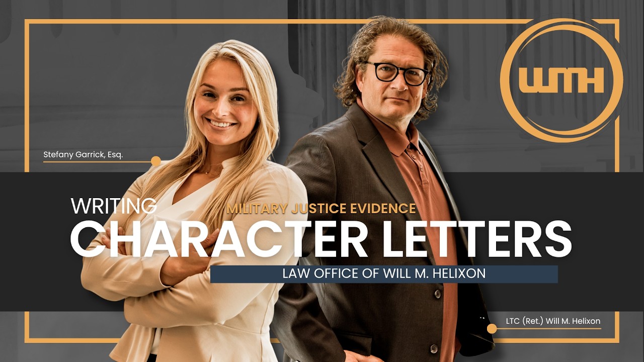 How to Write Powerful Military Character Letters - YouTube