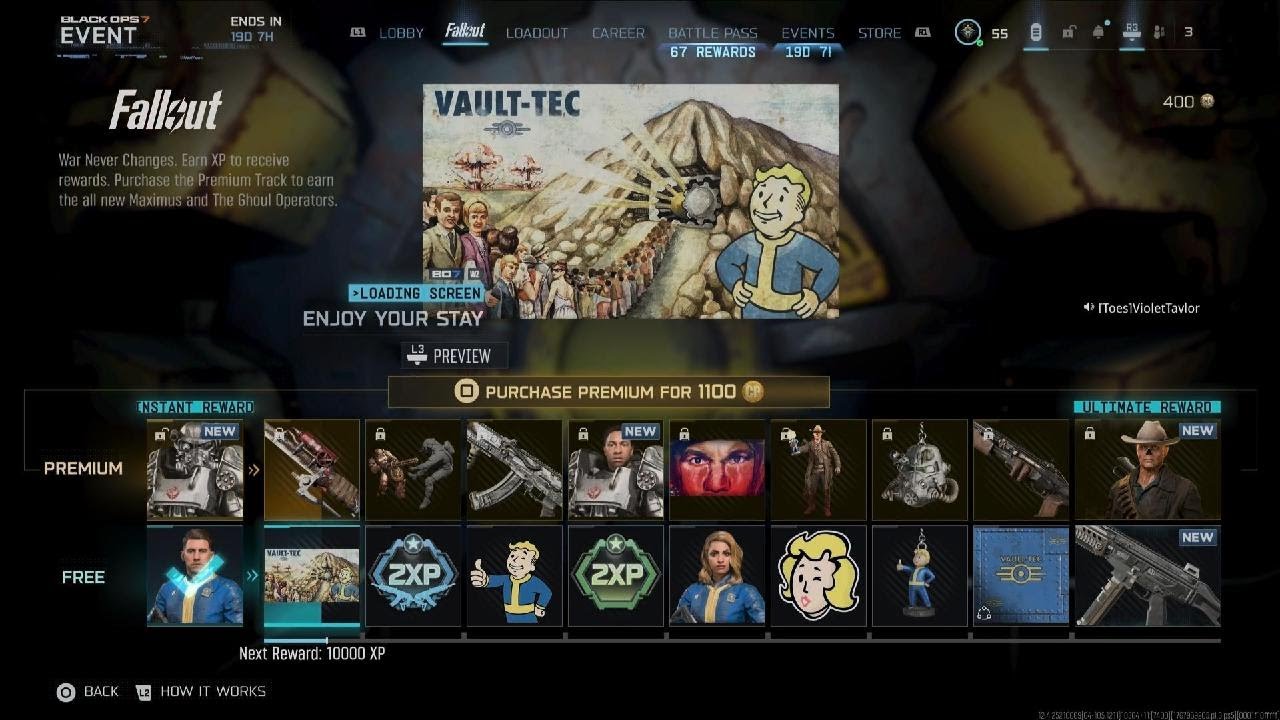 Call of Duty BO7 | *NEW* Fallout Event Pass FREE & Premium Tiers Review ...