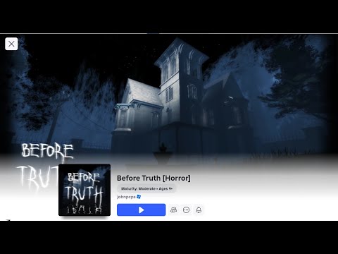 Before Truth Horror  Chapter one Roblox Full walkthrough