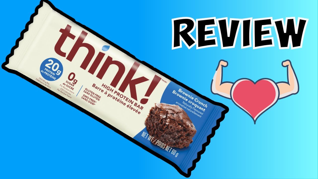Think! Protein Bar review Brownie Crunch - YouTube