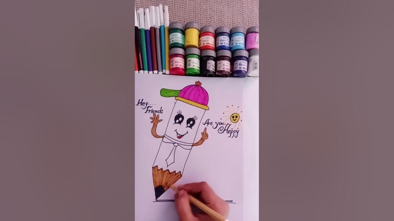 🎨 Easy Pencil Drawing Tutorial for Beginners! ️ - YouTube