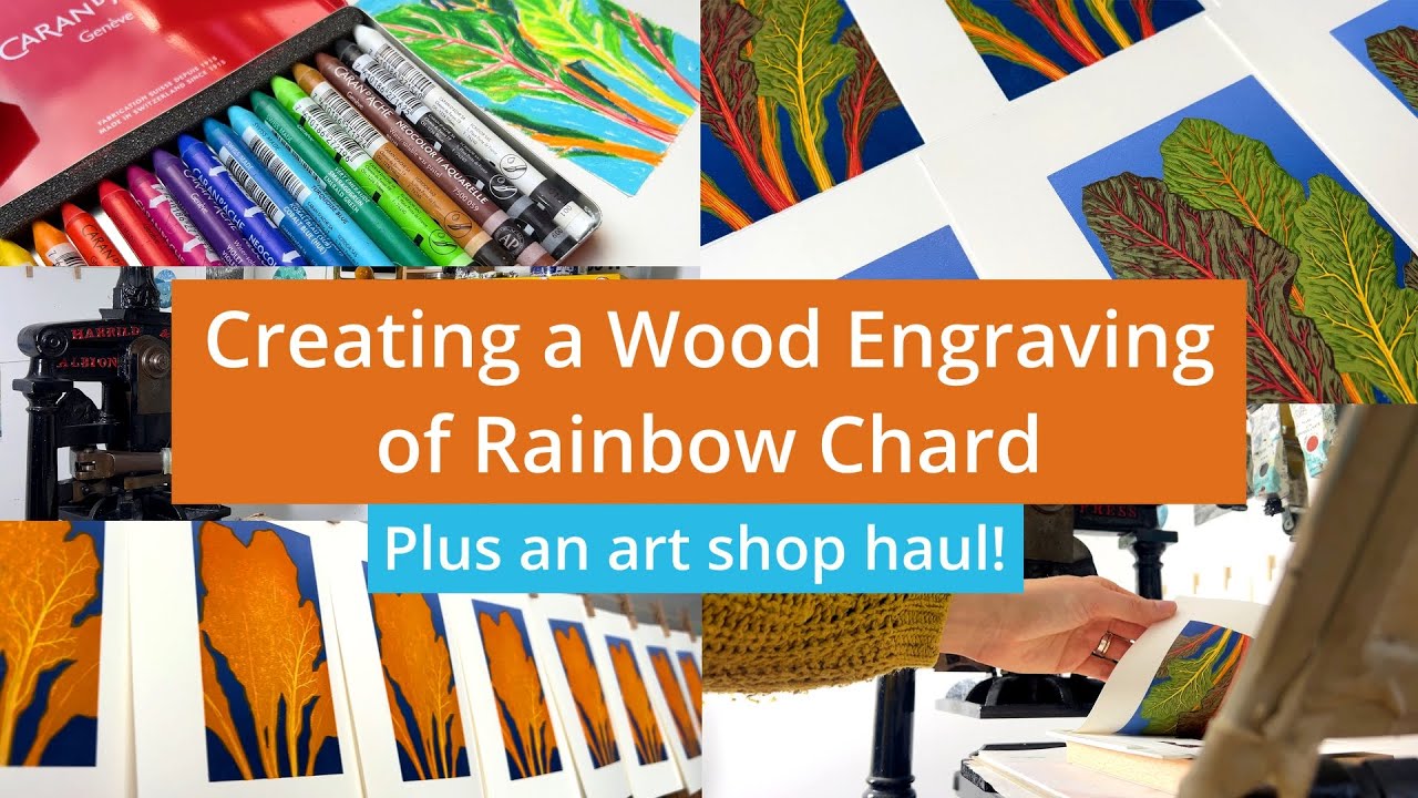 8 Layer Rainbow Chard Reduction/Multi-block Wood Engraving - YouTube