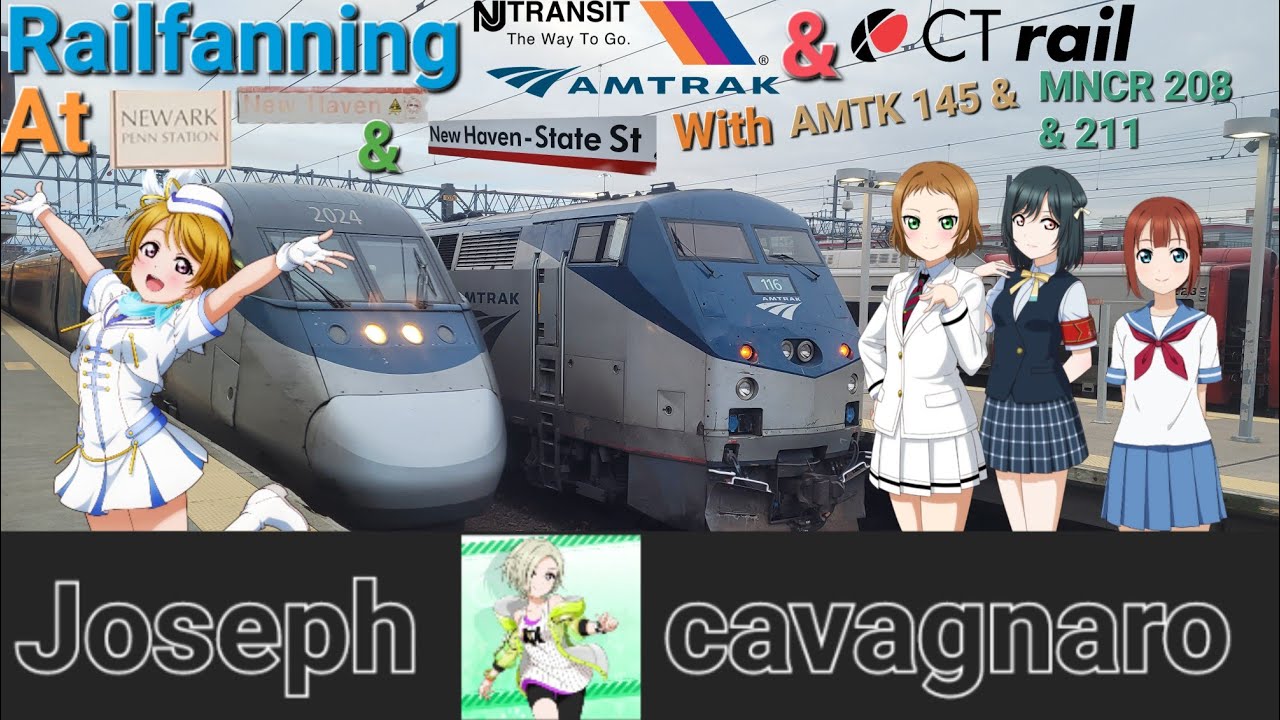 Railfanning at NWK NHV & STS With MNCR 208, 211 & AMTK 145 - YouTube