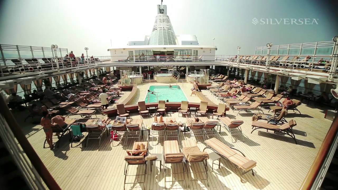 SIlversea - Silver Spirit pool area - YouTube