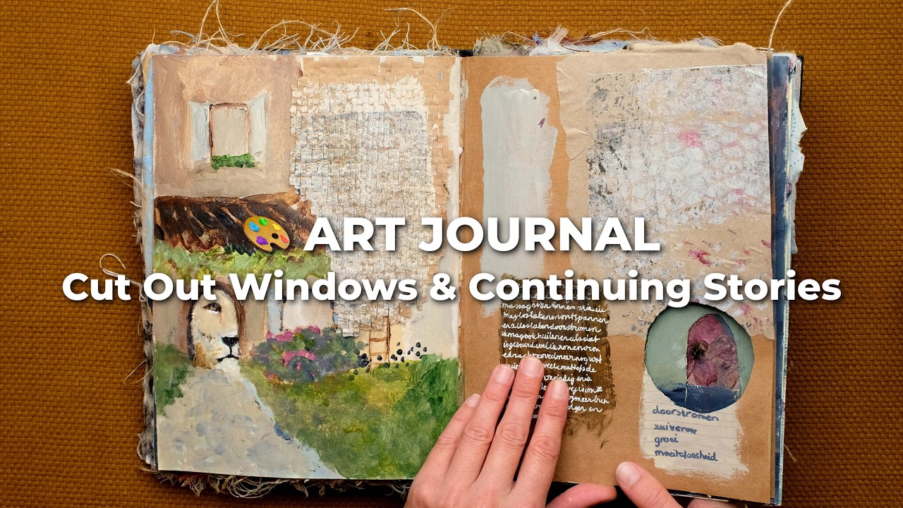 🎨 ART JOURNAL | Cut Out Windows & Continuing Stories - YouTube