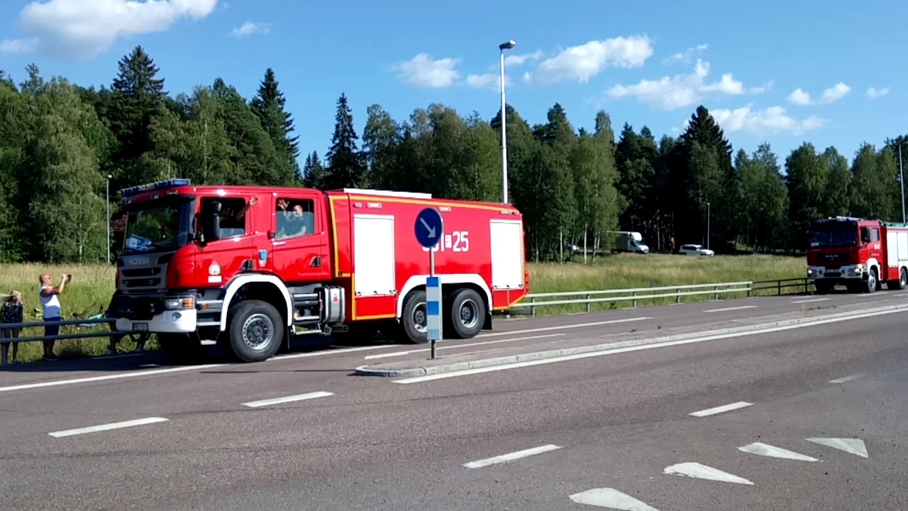 polish fire department respons in sweden - YouTube