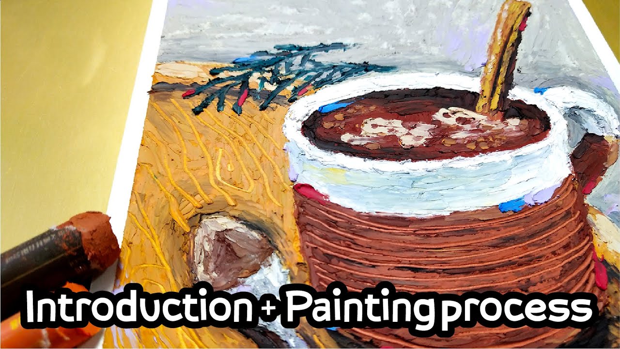 Oil Pastel Drawing for "National Hot Chocolate Day" Introduction ...