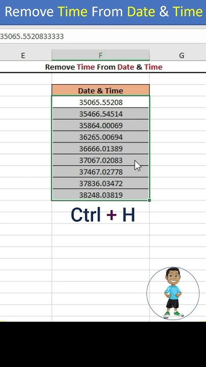 Remove Time From Date And Time In Excel Excel Exceltips