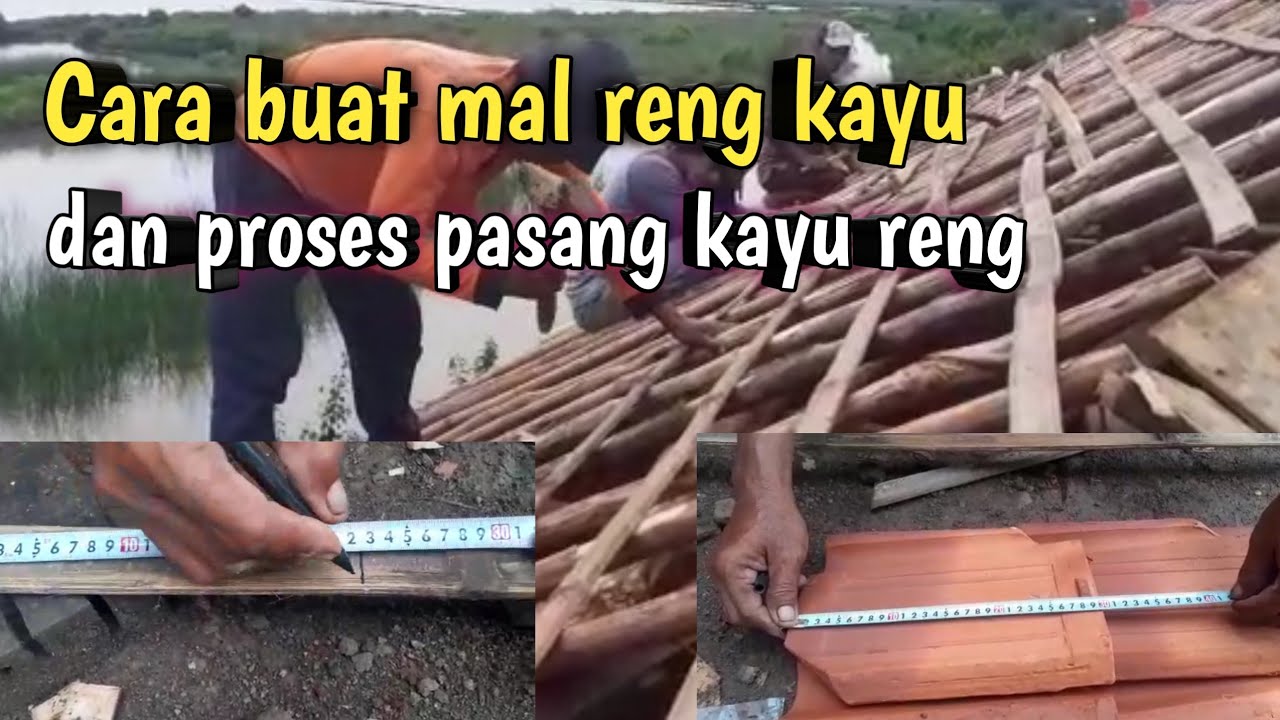 cara buat mall reng kayu dan pasang reng kayu - YouTube