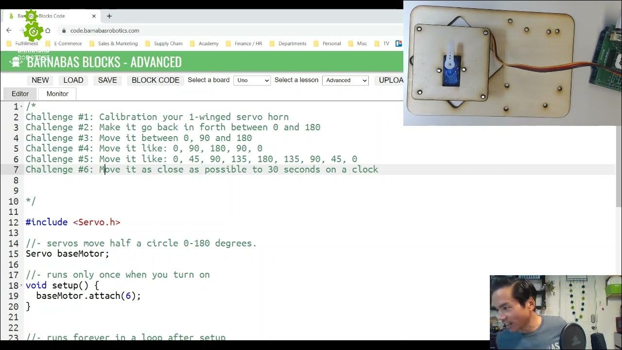 S2E2 - Introduction To While Loops and Variables Using the Base Servo Motor - Arduino Robot Arm ...
