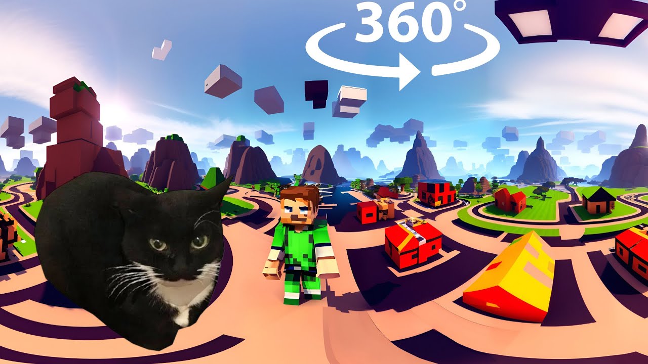 Maxwell The Cat 360° - IN MINECRAFT VR360 VIDEO IN 4K - YouTube