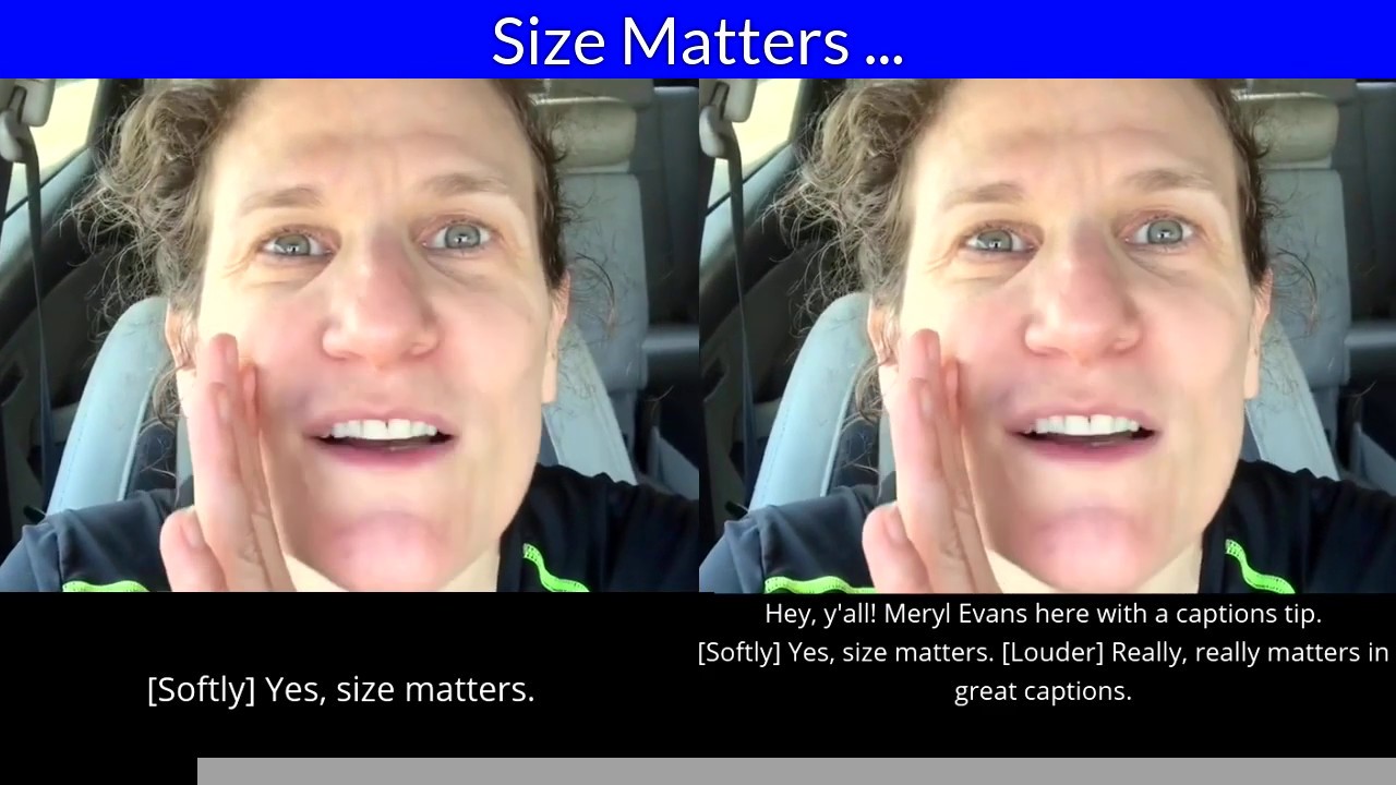 Size Matters in Captions Side-By-Side Comparison [CC] - YouTube