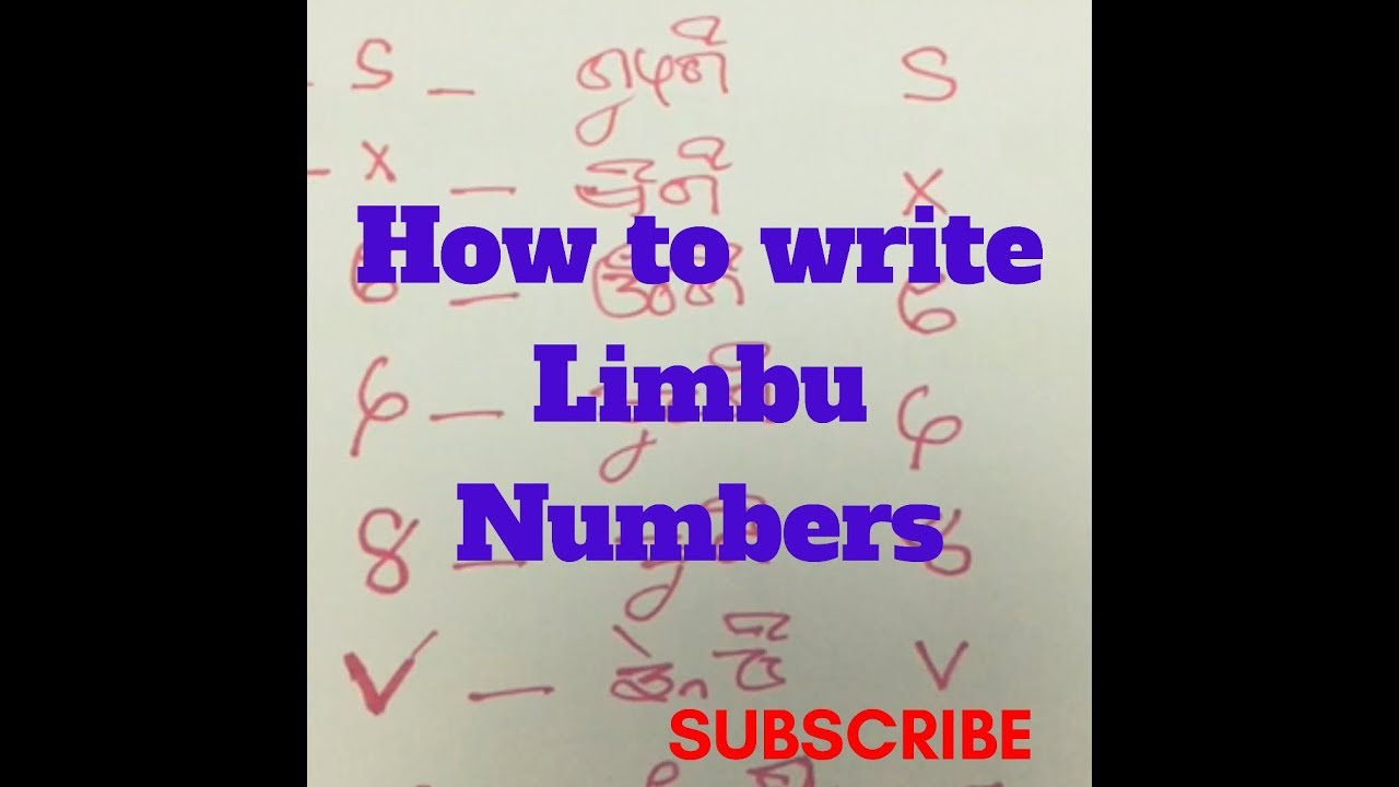 How to write Limbu numbers - YouTube