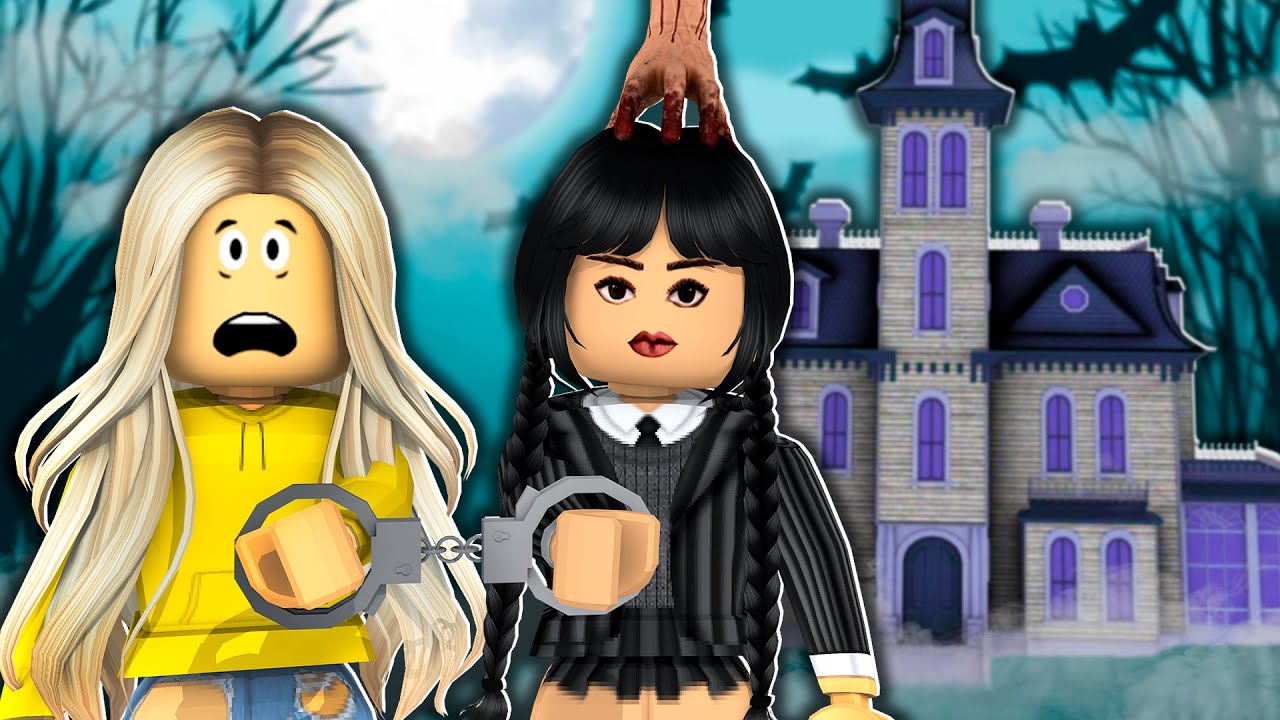 Handcuffed To WEDNESDAY For 24 Hours in Roblox Brookhaven - YouTube