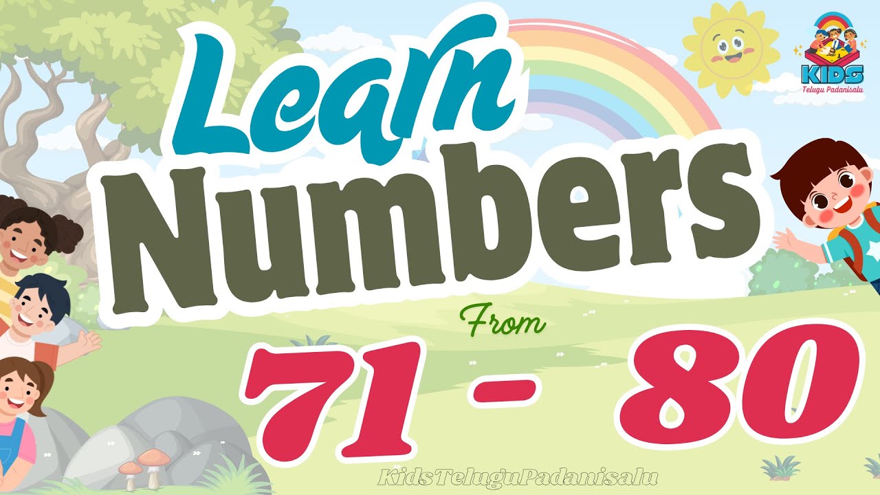 Numbers 71 to 80 for kids |Counting numbers|#numbersforpreshoolers # ...