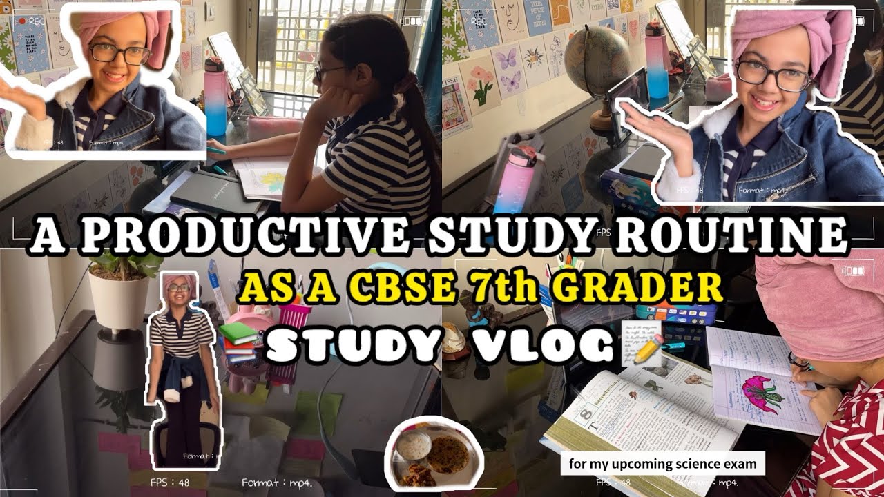 📚STUDY VLOG Productive Study Routine as a 7th Grader📝Exam Prep Sessions ...