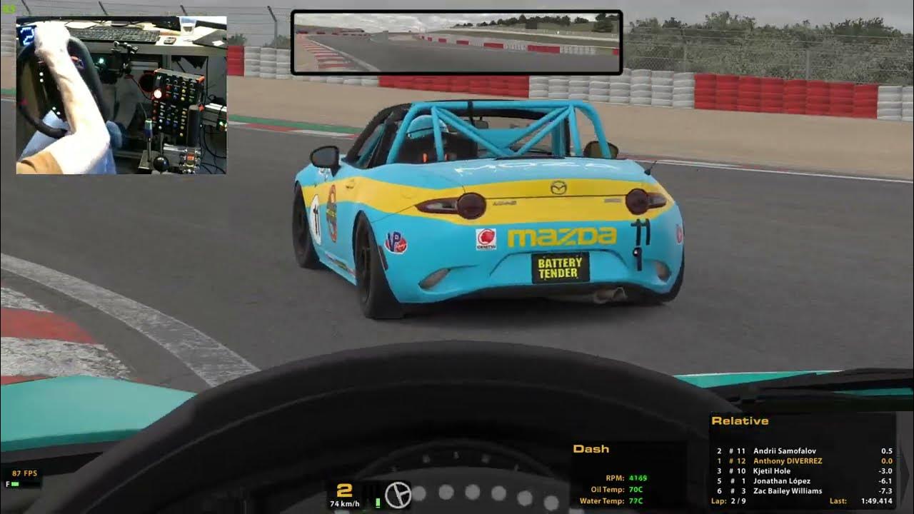 iRacing - Global Mazda MX-5 Fanatec Cup - Ledenon - YouTube