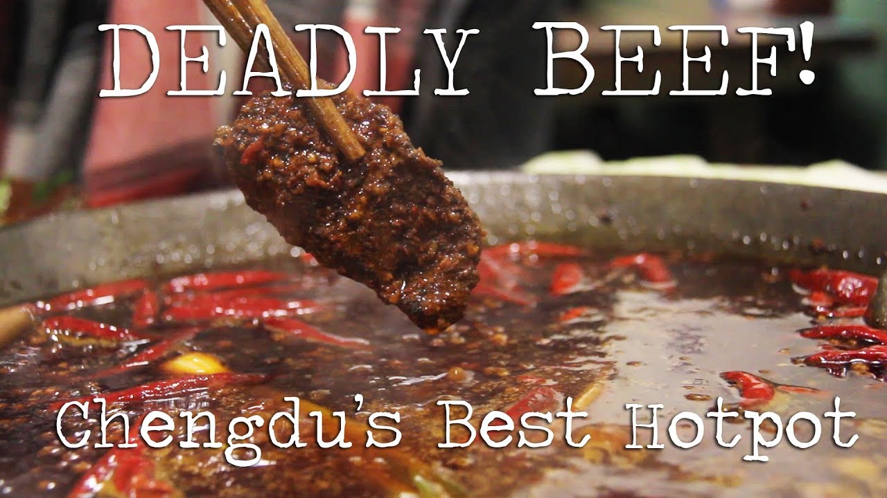 Chengdu's Best Hotpot With Incredibly Spicy "Deadly" Beef - YouTube