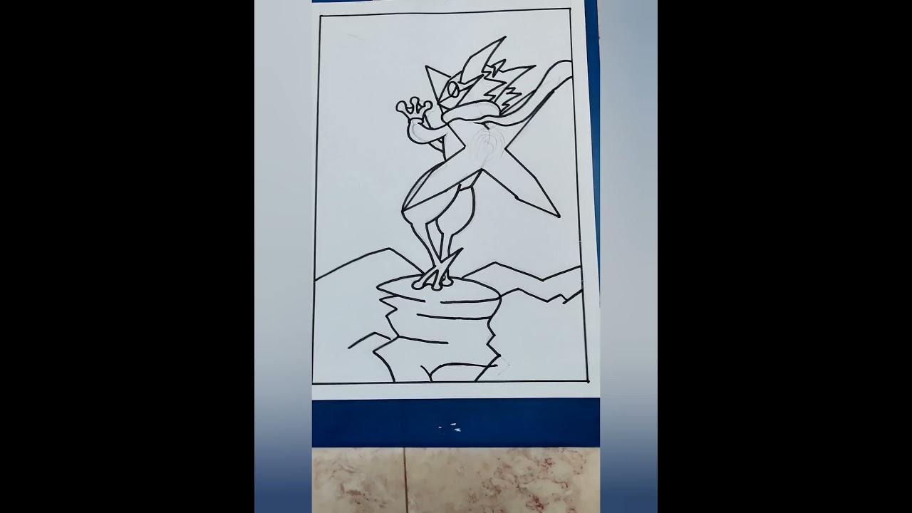 Ash greninja outline drawing..Lol - YouTube