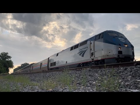 FAST Amtrak Capitol Limited Passes Porter Junction - YouTube