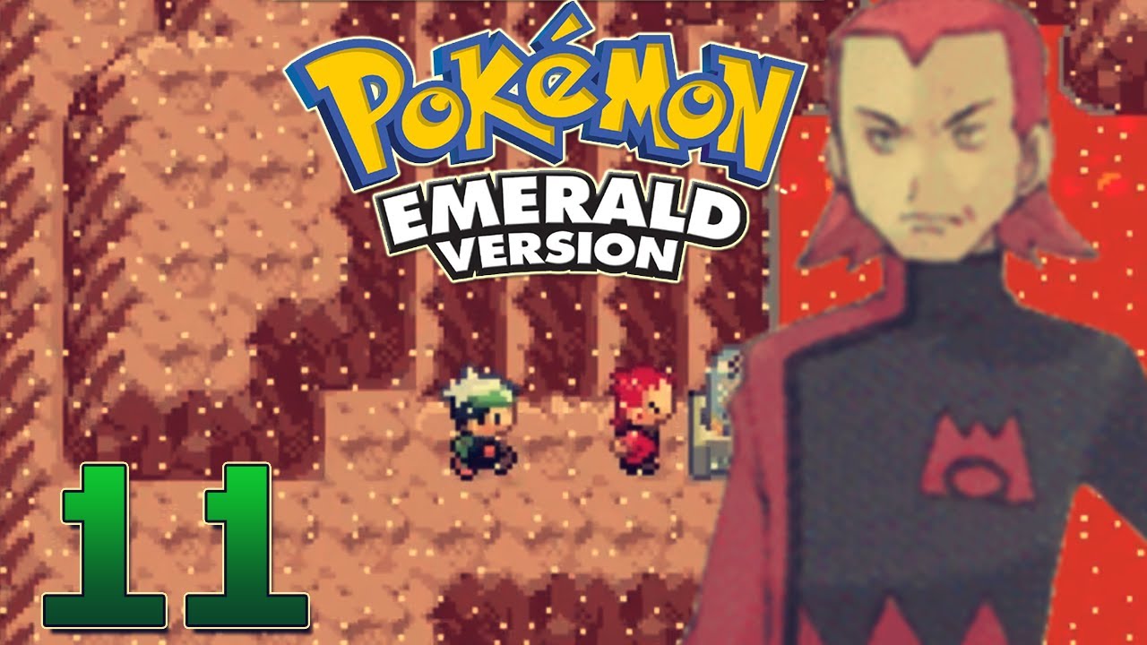 Let's Play Pokemon Emerald Part 11 - Team Magma Maxie - YouTube