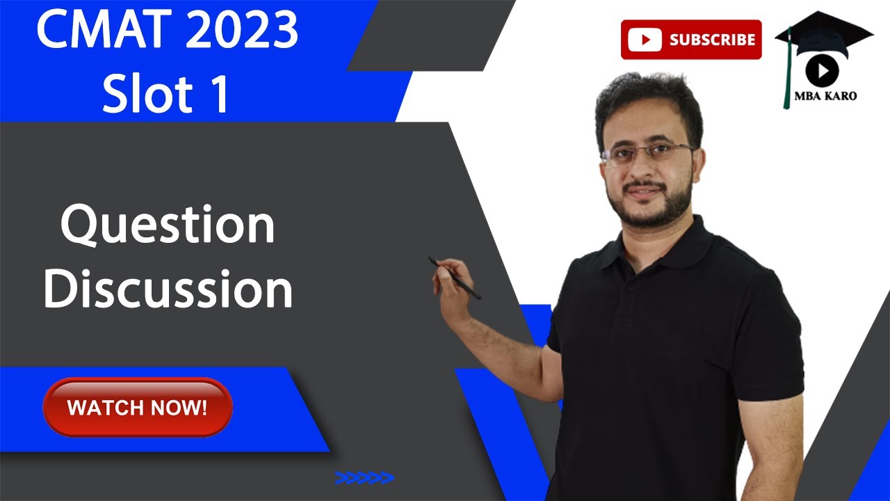 CMAT 2023 Slot 1 Question Discussion| Difficulty Level | Expected ...