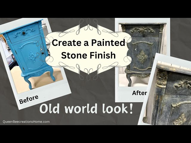 Stone Look Paint Finish Give A New Look To A Plain Plastic Stool!