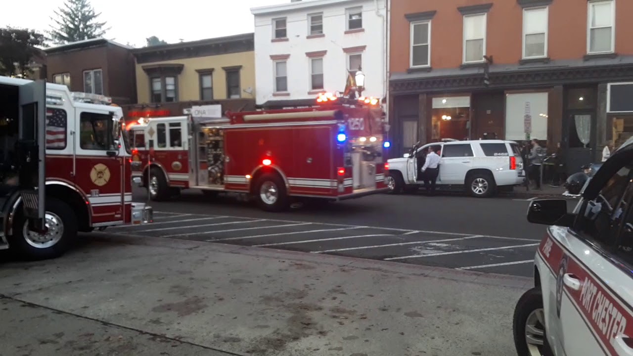 Nyack Orangetown Engine backing into Tarrytown E-79 as they are ...
