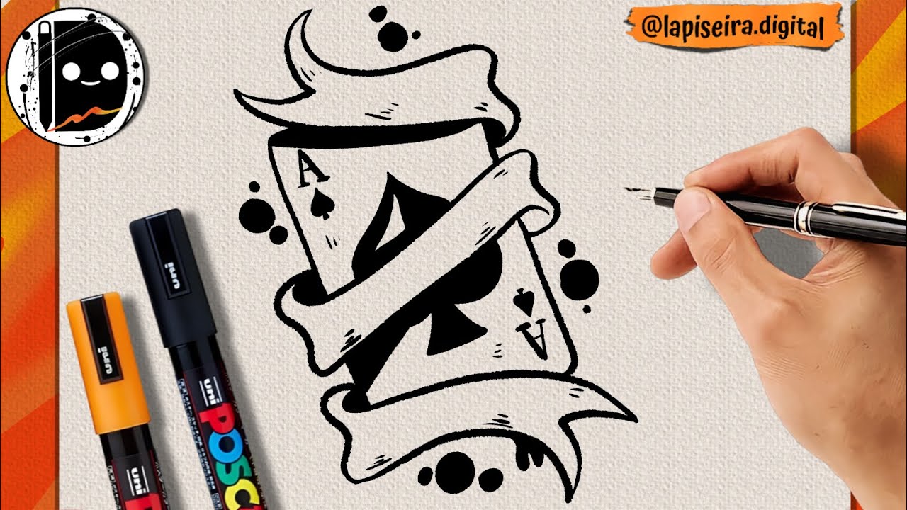 How to draw a playing card step by step - YouTube