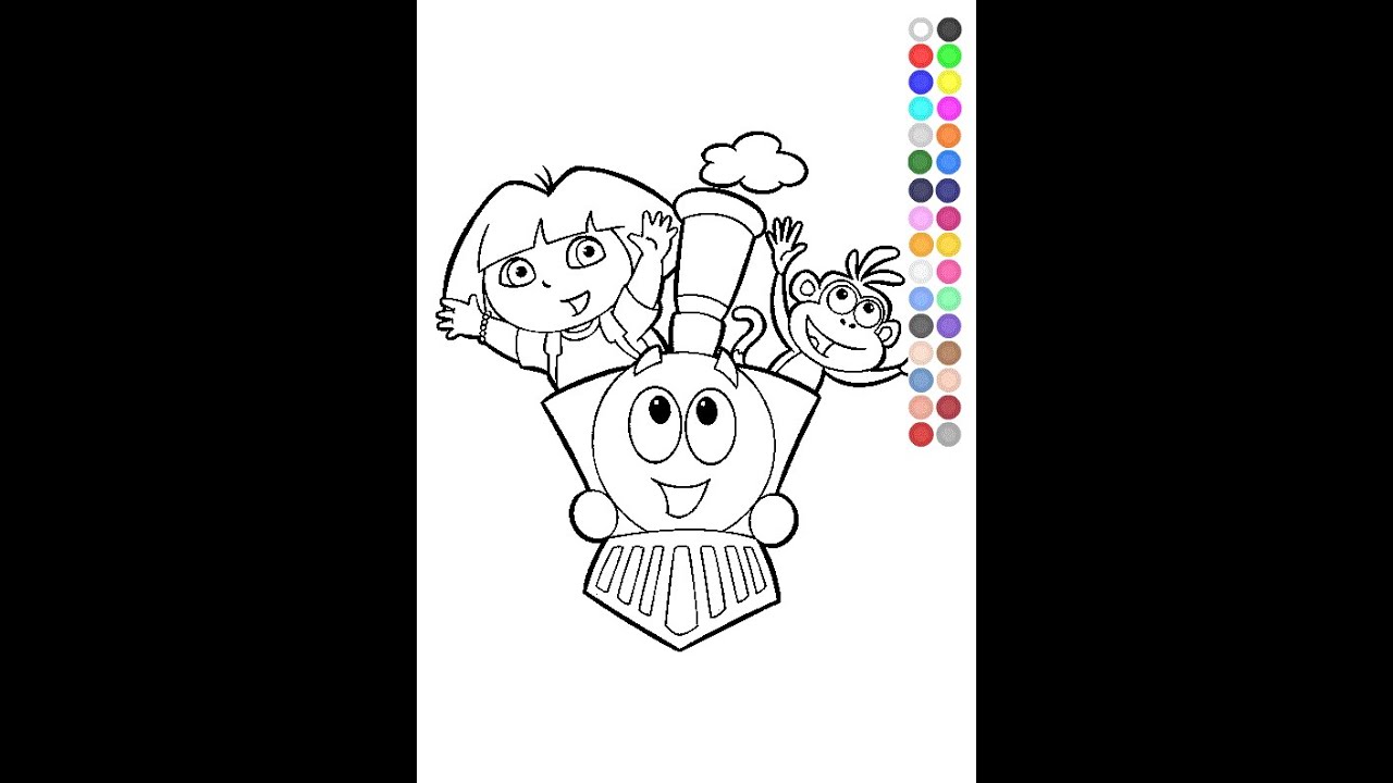 Fun Kids Color Games - Kids Play Fun Coloring Learning Game Dora - YouTube